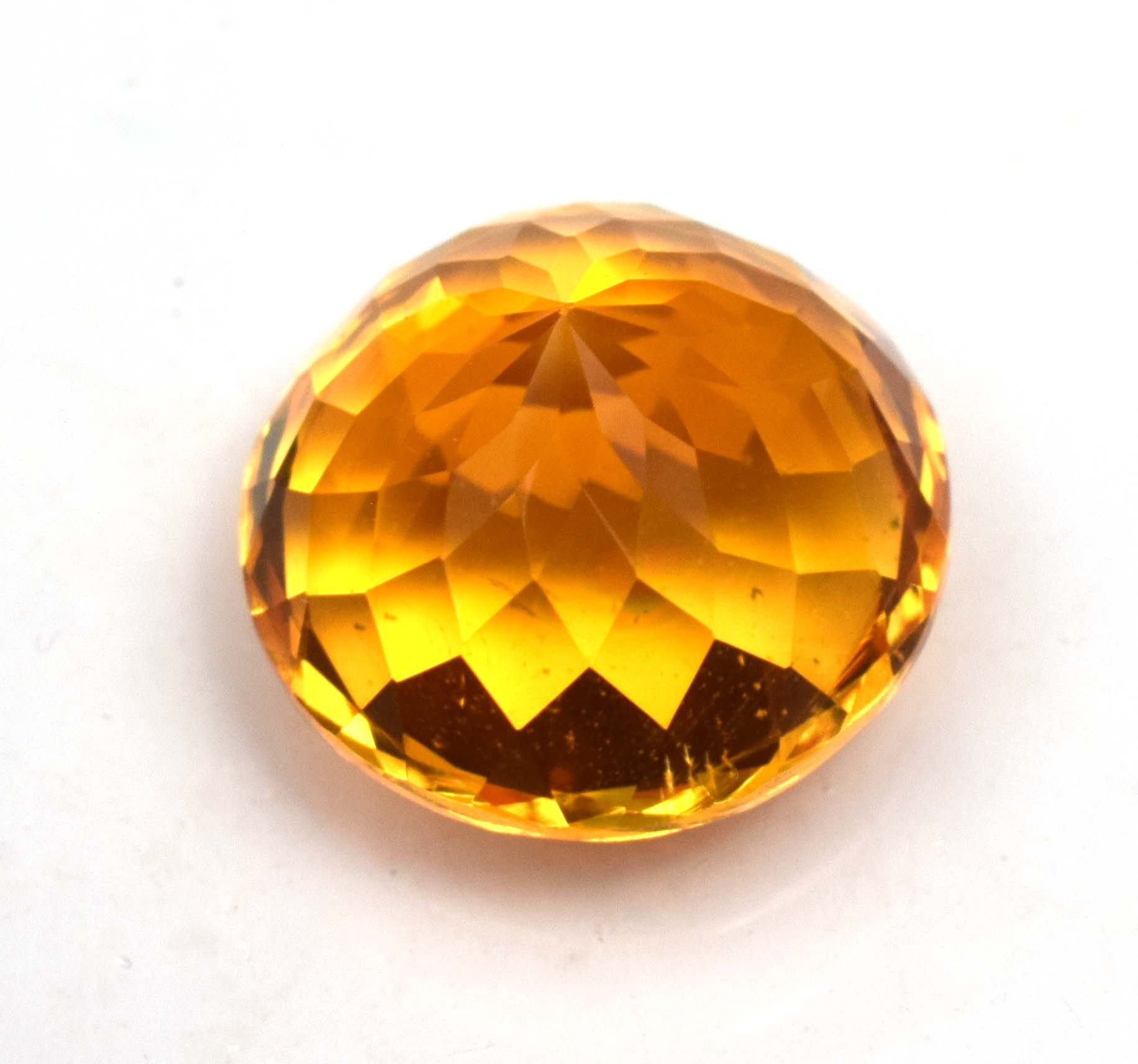 Natural Madeira Orange Yellow Citrine 20.00 Ct Square Round Cut Loose ...