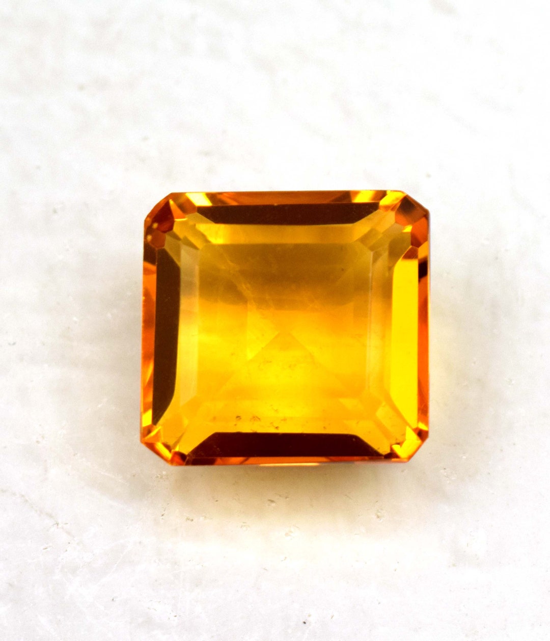 Natural Madeira Orange Yellow Citrine 11.35 Ct Emerald Cut Loose ...