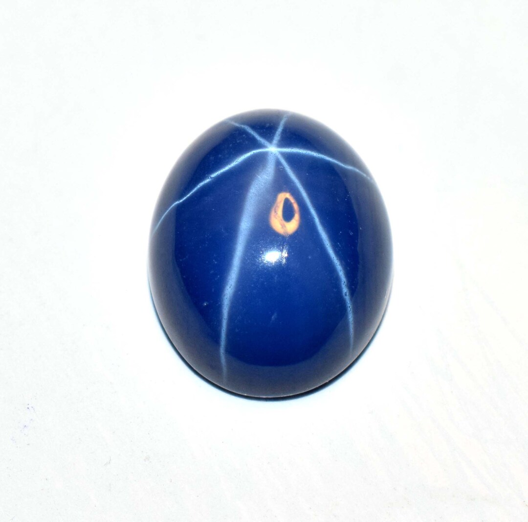 Natural Blue Star Sapphire 5.40 Ct Certified Oval Shape Loose Gemstone ...