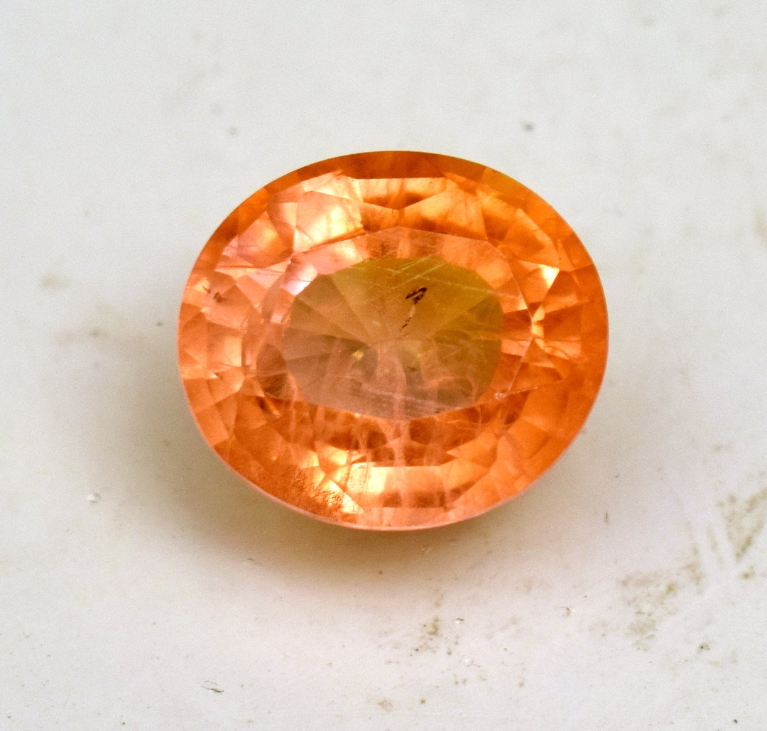 Natural Peach Color Sapphire Padparadscha Sapphire 4.85 Ct Ring Use ...