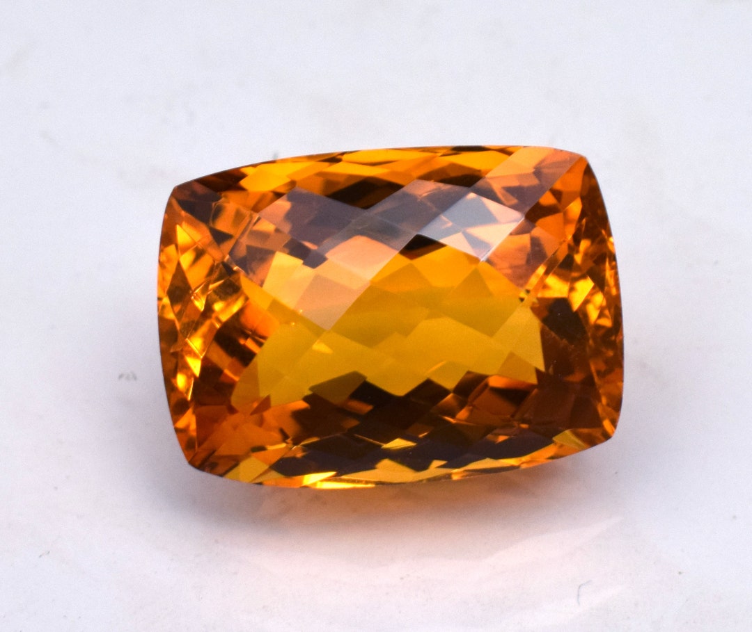 Natural Madeira Orange Yellow Citrine 25.60 Ct Cushion Cut Loose ...