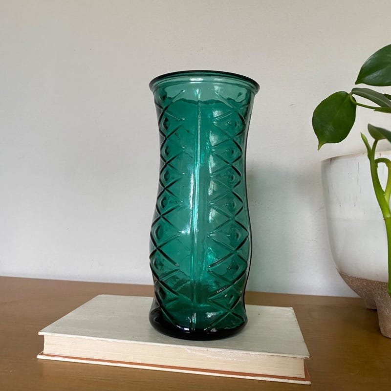 Teal Flower Vase - Etsy