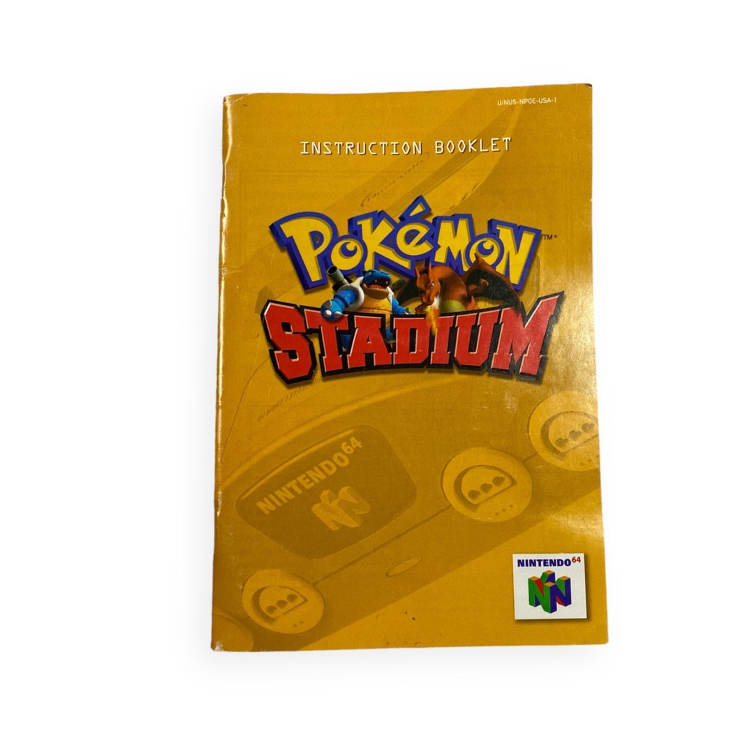 Pokemon Stadium N64 Instruction Booklet nintendo 64, 2000 MANUAL ONLY ...