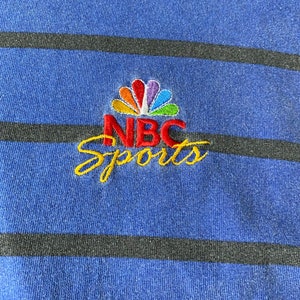Vintage NBC Sports Long Sleeve Striped T-shirt by in the Paint ...