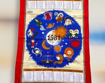 1981 Calendar Towel - Etsy