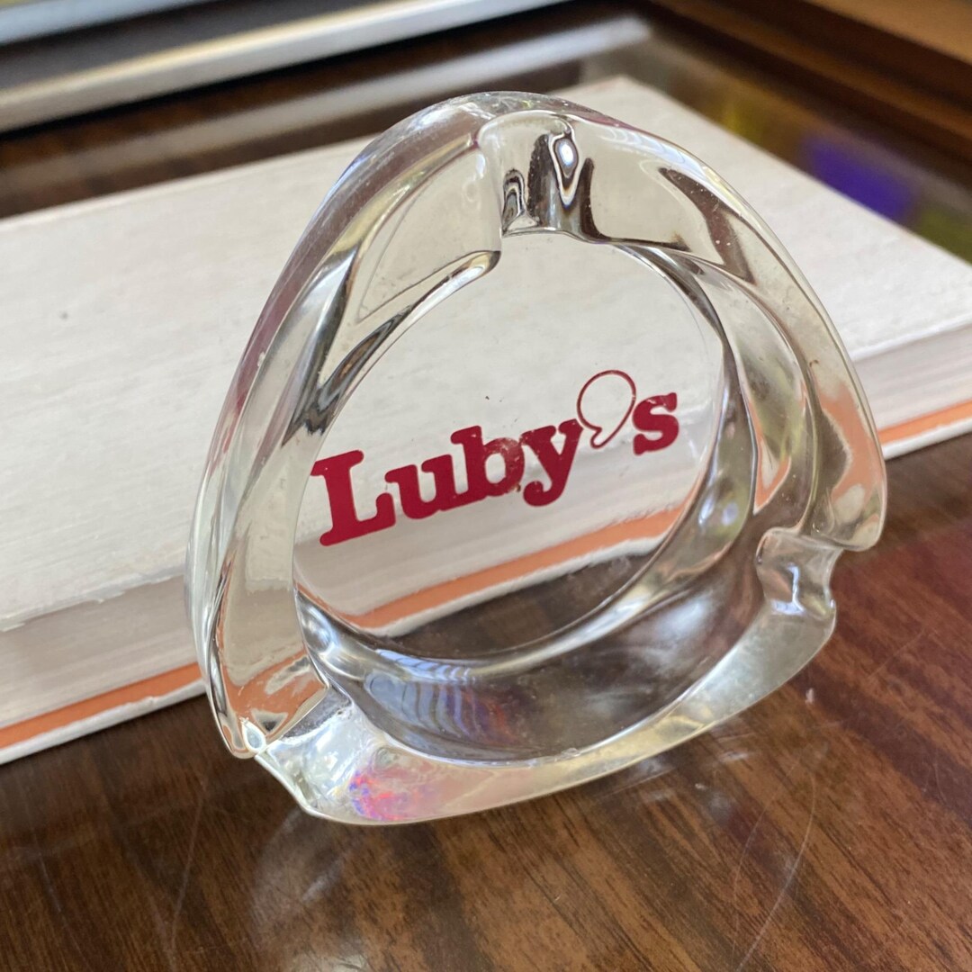 Vintage Luby's Cafeteria Retro Logo Advertisement Glass Ashtray - Etsy