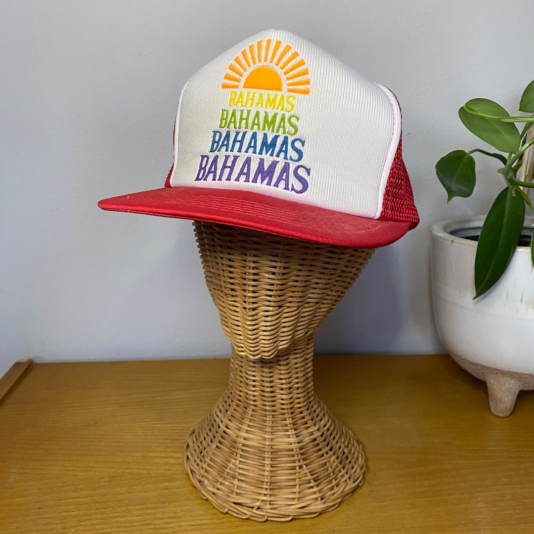 Vintage Retro Colorful Bahamas Sun Mesh Snapback Trucker Hat Cap - Etsy