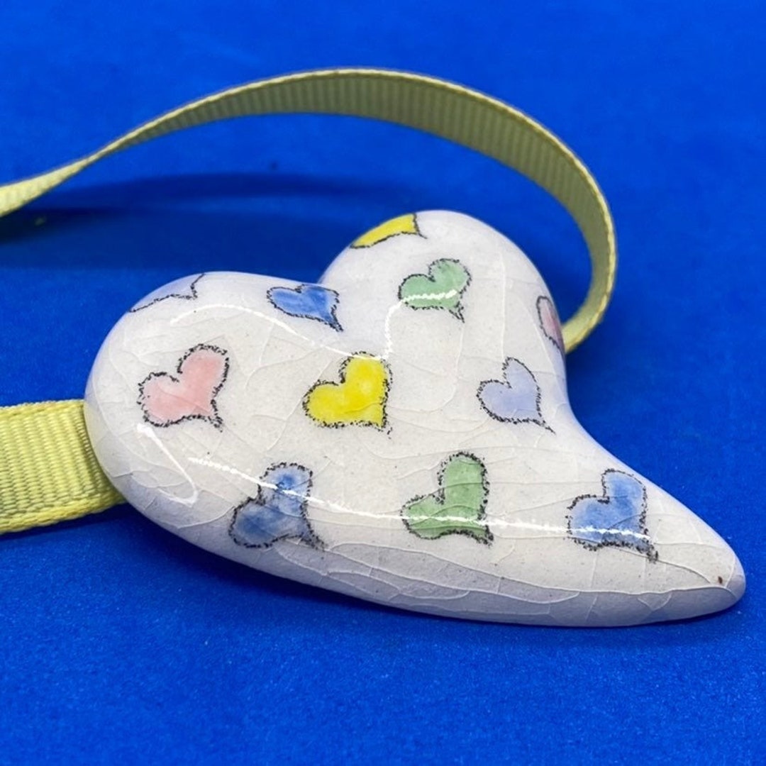 Vintage 1978 Parrot Pearls Colorful Heart Pendant - Etsy