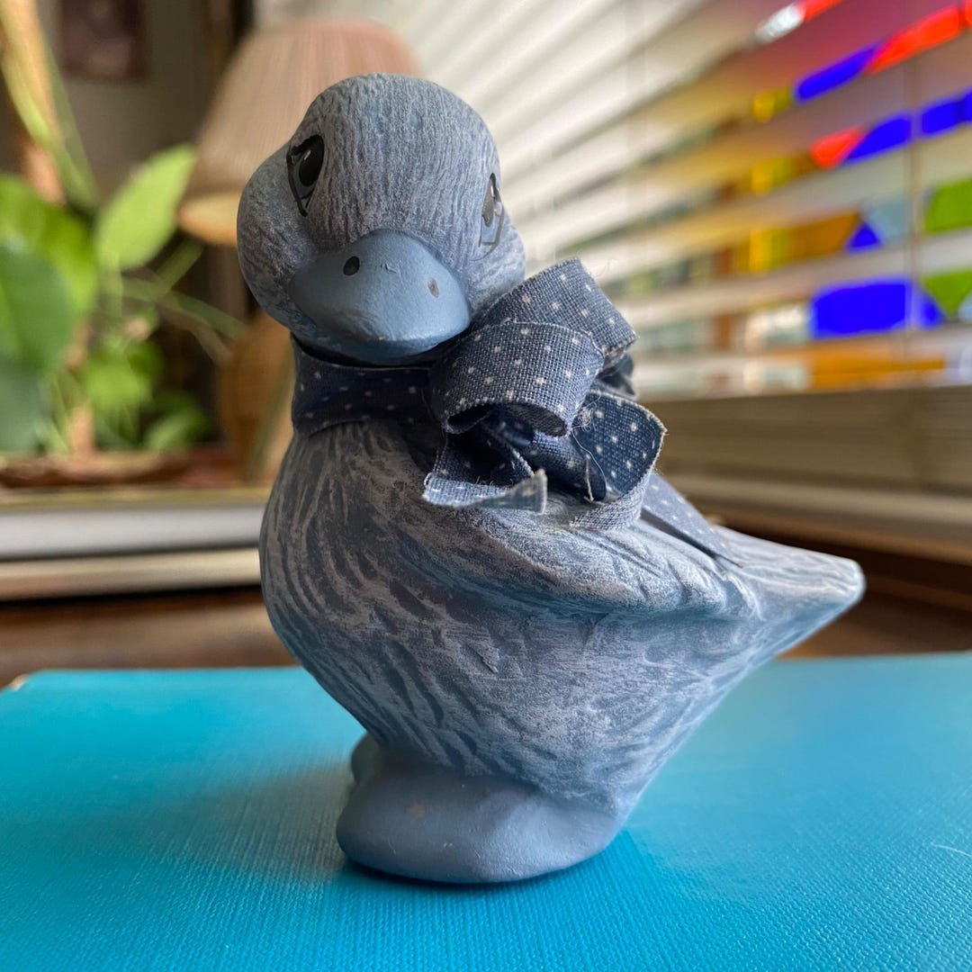 Vintage Cute Little Blue Ceramic Duck Scioto 1987 Figure - Etsy