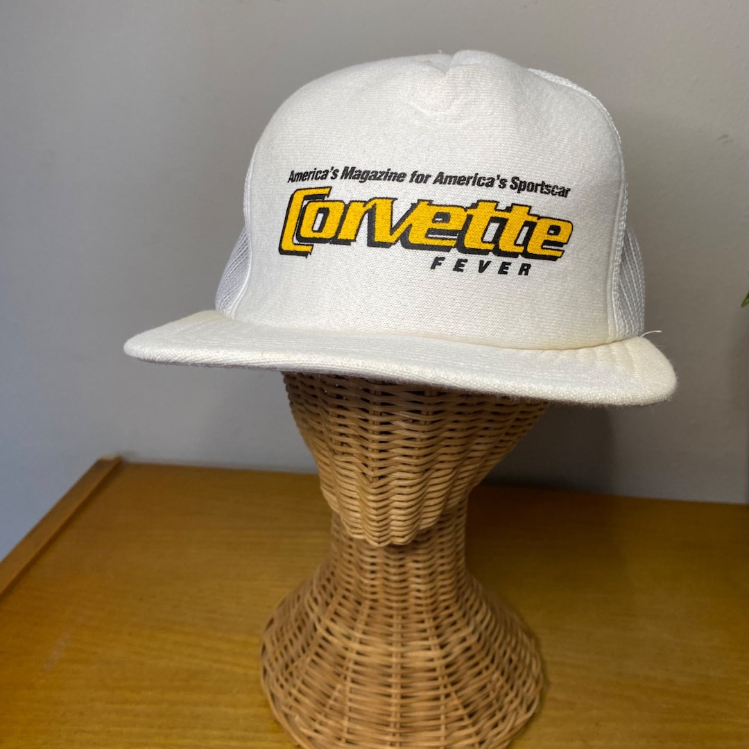 Rare Vintage 90s Corvette Fever Magazine Snapback Mesh Screen Stars ...