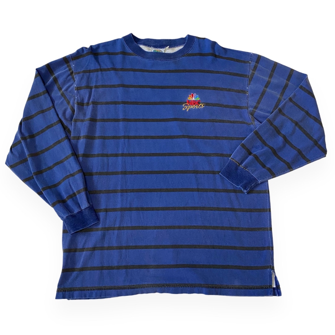 Vintage NBC Sports Long Sleeve Striped T-shirt by in the Paint ...