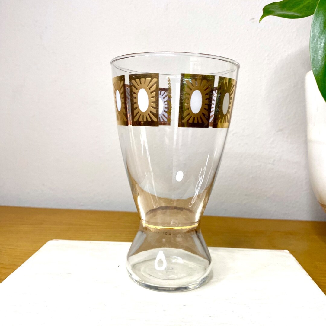 Vintage Fred Press Atomic Mid Century Modern Gold Sun Block Pilser ...