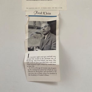 Vintage Fred Frits Klein Signed & Numbered Lithograph Art Print W/ COA ...