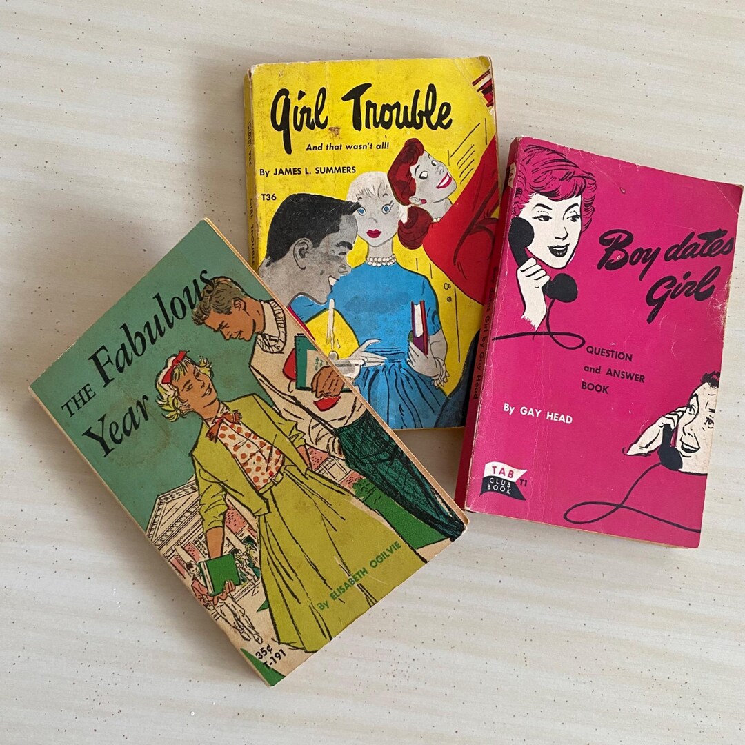 Vintage 1950s/1960s Teenage Romance Paperback Book Bundle: Boy Dates ...