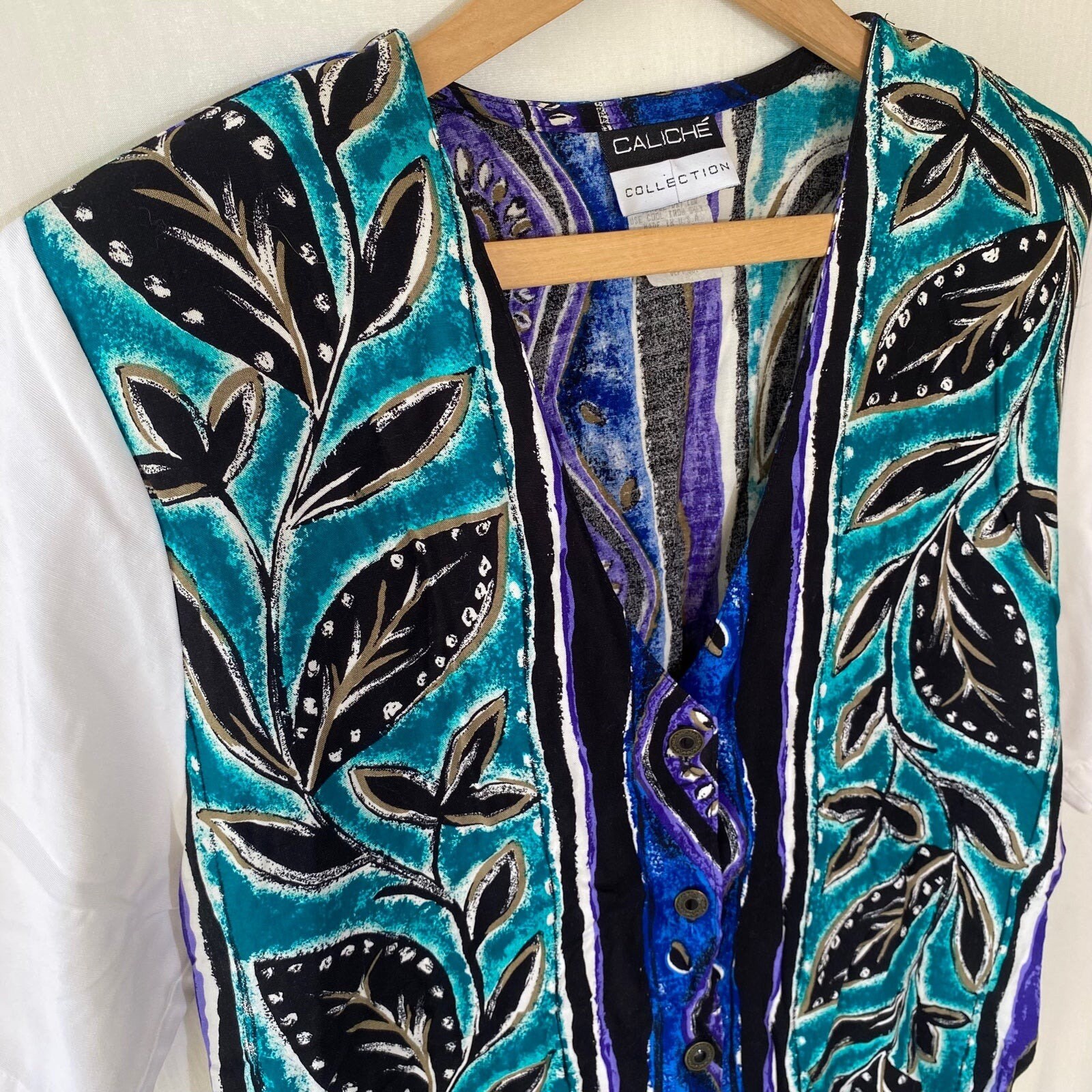 Vintage 80er Jahre Caliche Kollektion Womens Button Up Kurzarm - Etsy.de