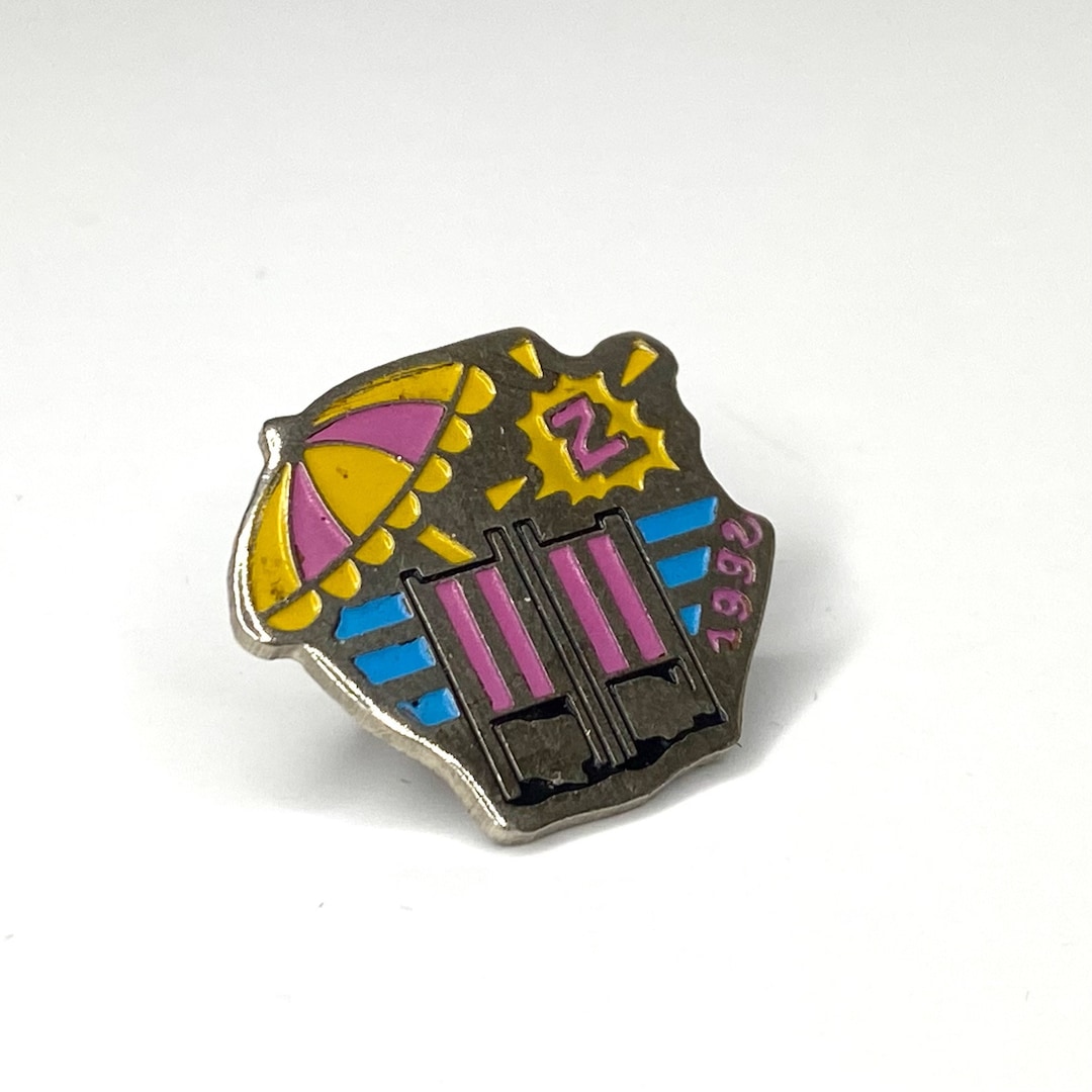 Vintage 90s Colorful "z" Beach Umbrella 1992 France Collectible Pin - Etsy