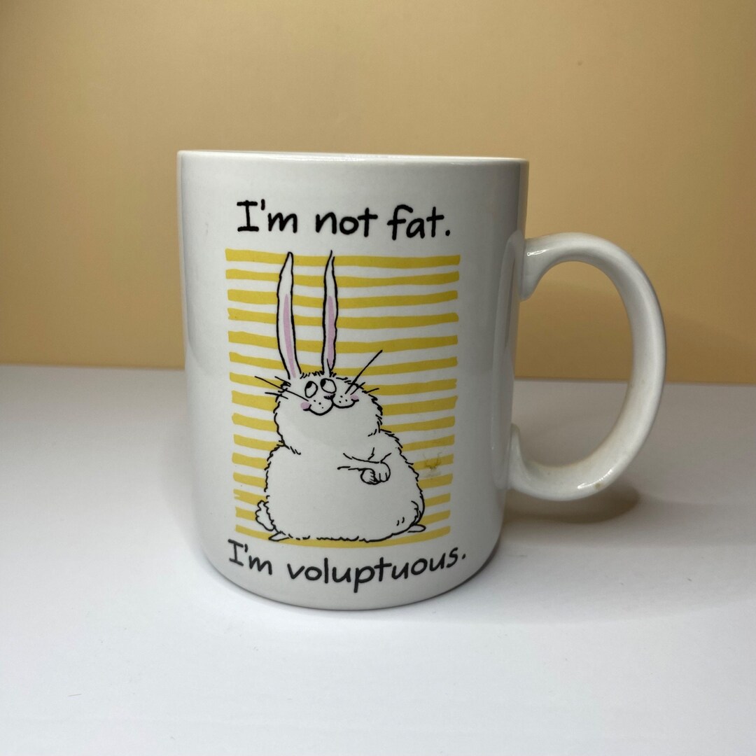 Vintage Hallmark Shoebox Greetings "i'm Not Fat I'm Voluptuous" Bunny ...