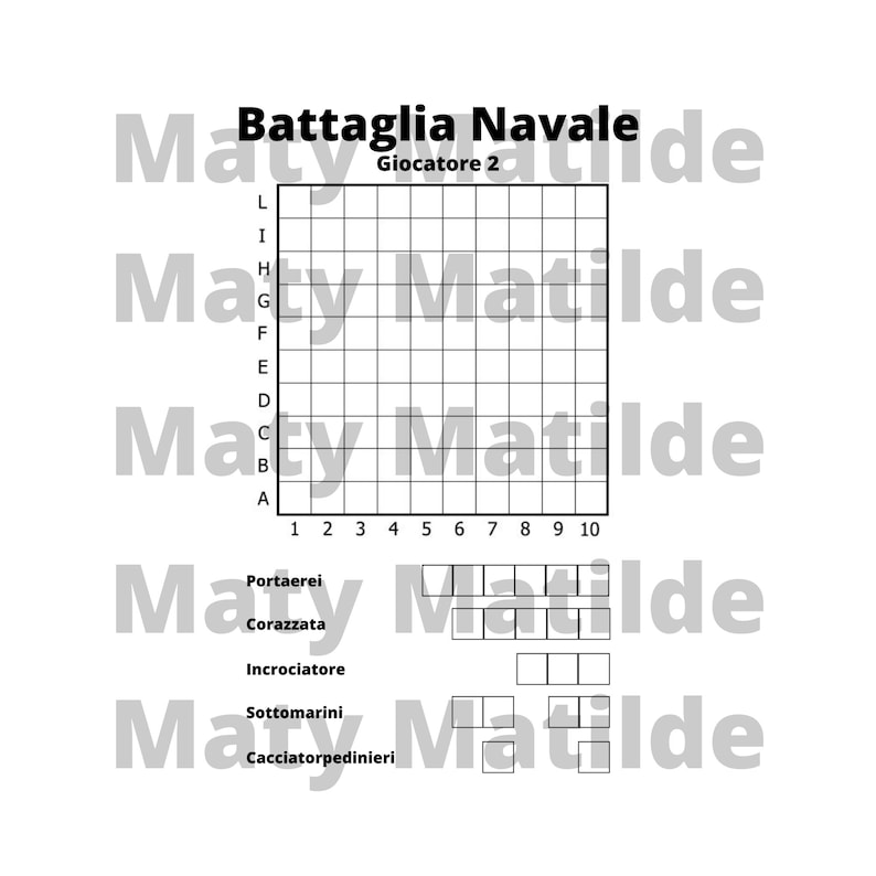 Naval Battle: Game Rules PDF File + Field of Competition X 2 Players ...