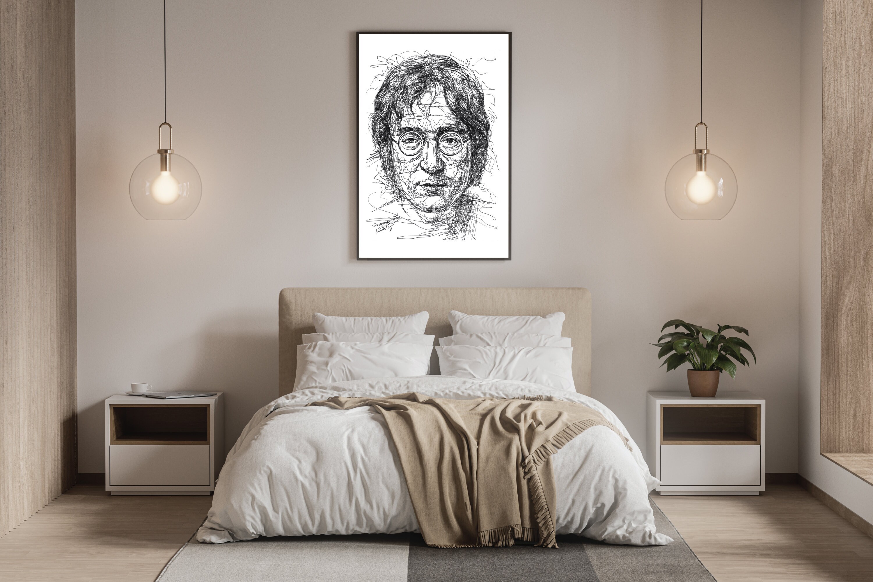 Printable Instant Download, John Lenen, DIGITAL Downloadable, Black ...
