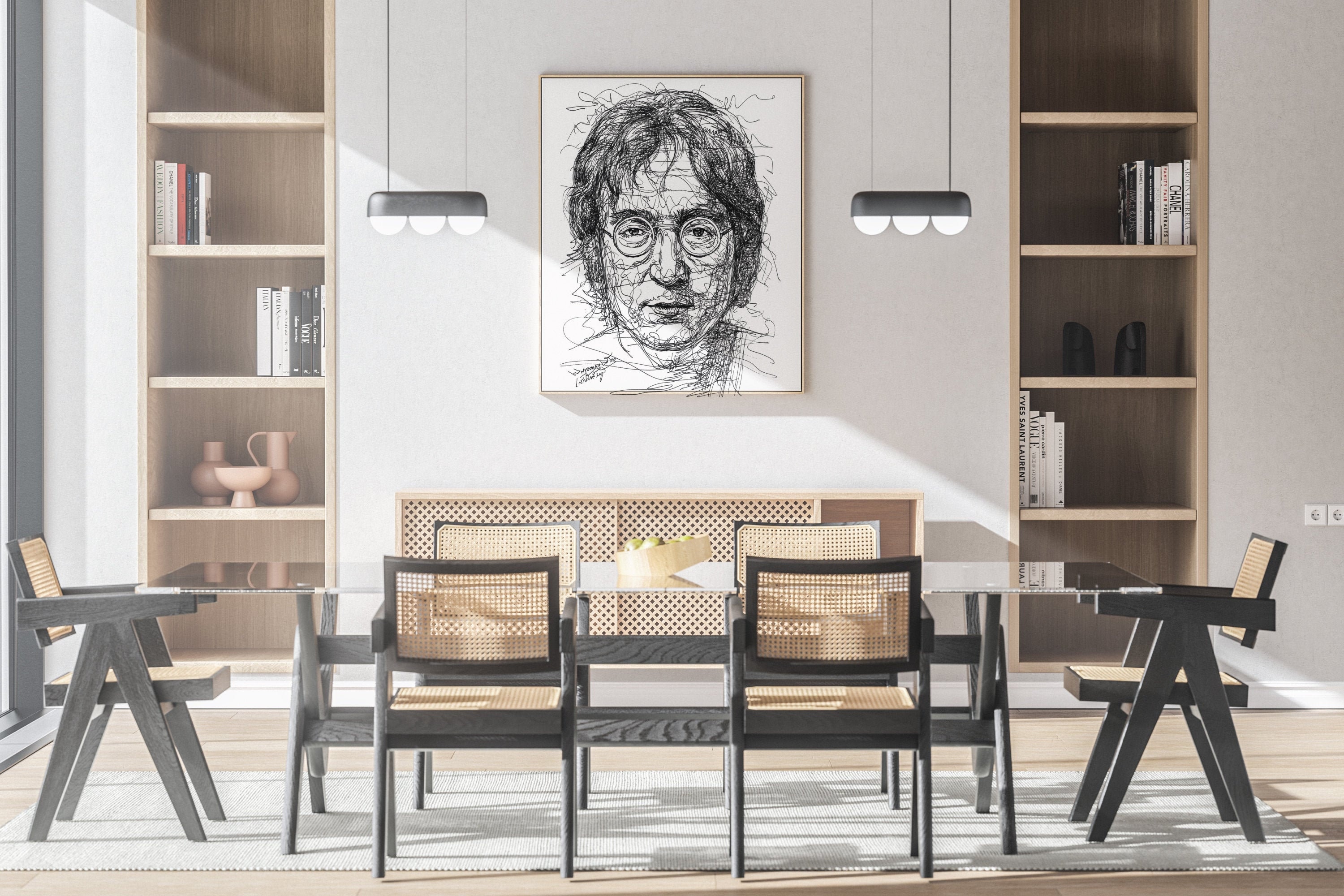 Printable Instant Download, John Lenen, DIGITAL Downloadable, Black ...
