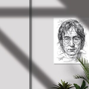 Printable Instant Download, John Lenen, DIGITAL Downloadable, Black ...