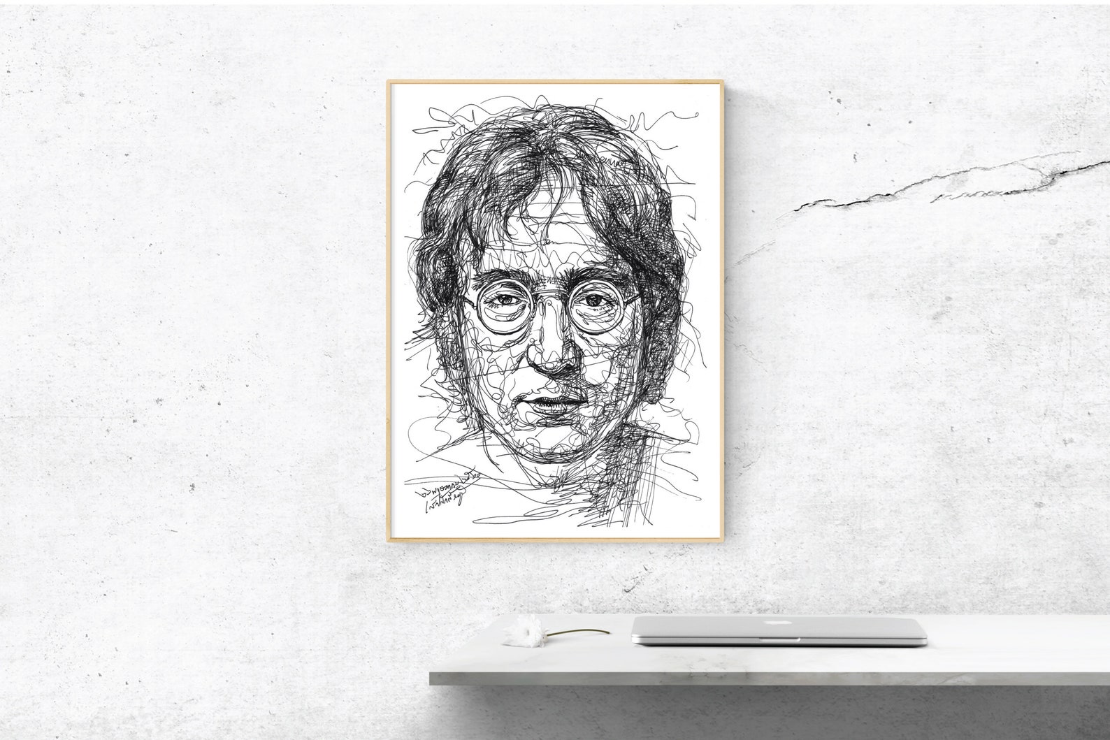 Printable Instant Download, John Lenen, DIGITAL Downloadable, Black ...