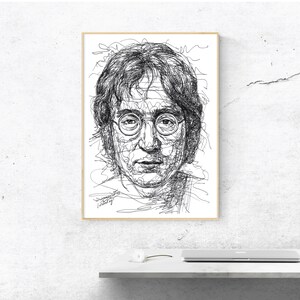 Printable Instant Download, John Lenen, DIGITAL Downloadable, Black ...