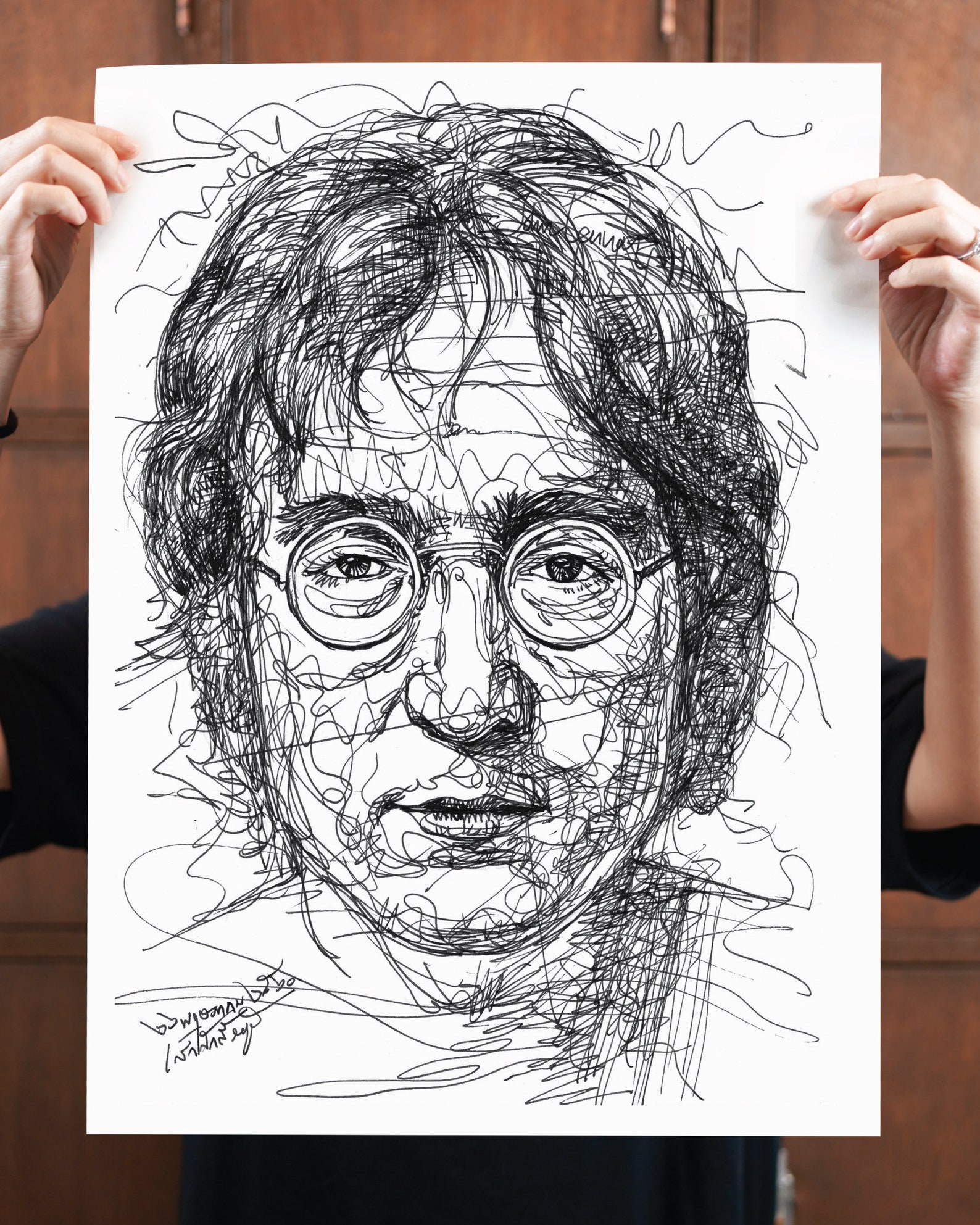 Printable Instant Download, John Lenen, DIGITAL Downloadable, Black ...