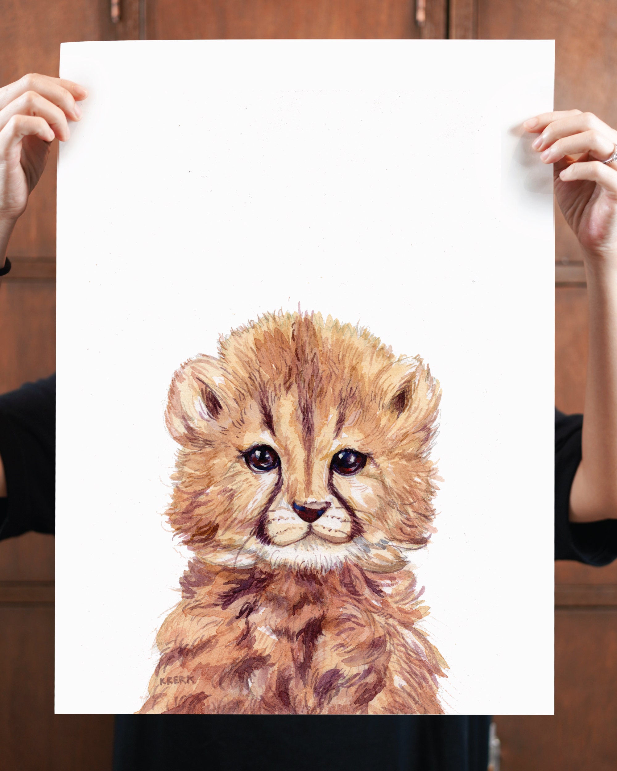 Nursery Decor, Little Tiger Print Watercolour, Woodland Animals ...