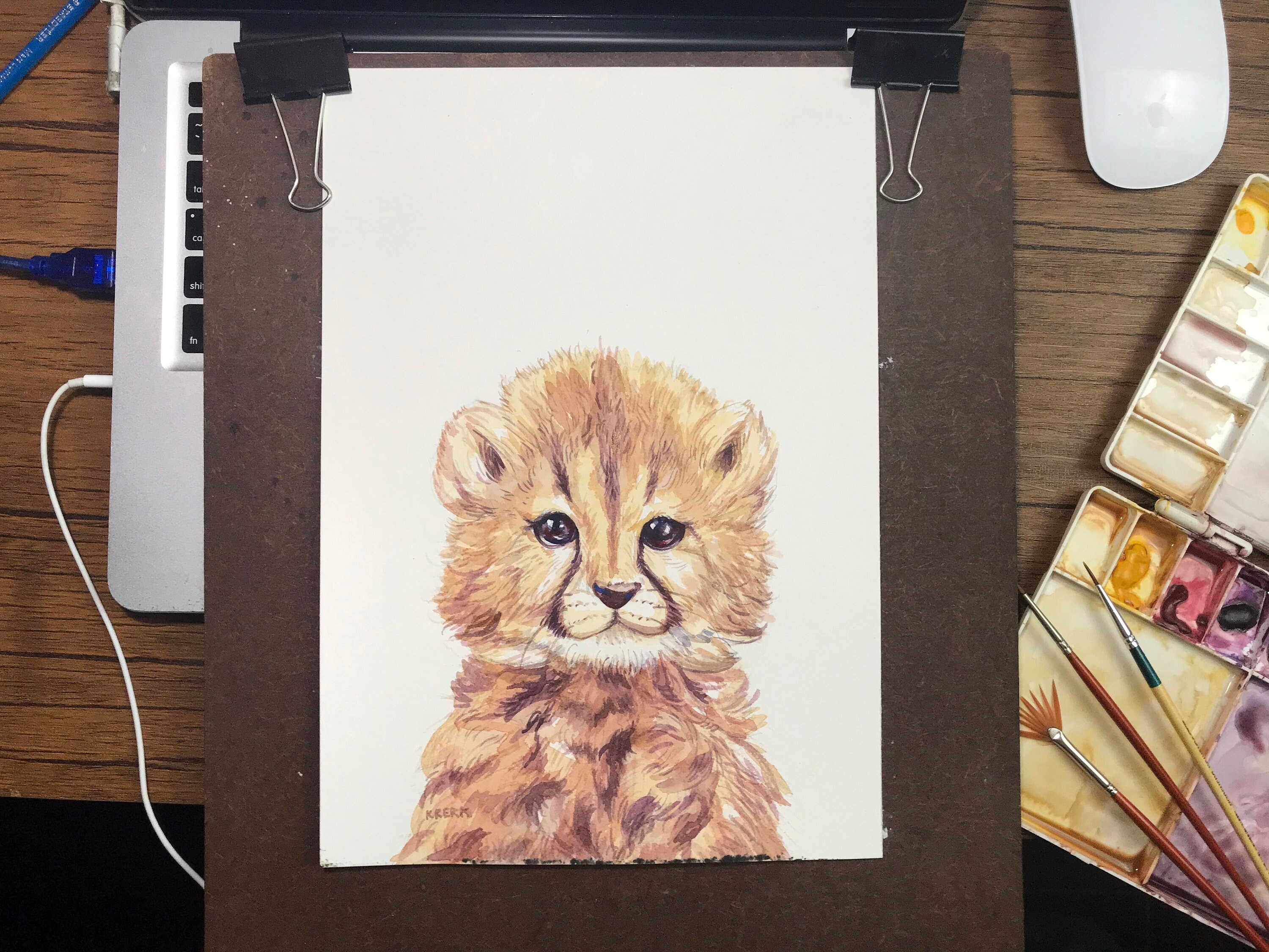 Nursery Decor, Little Tiger Print Watercolour, Woodland Animals ...