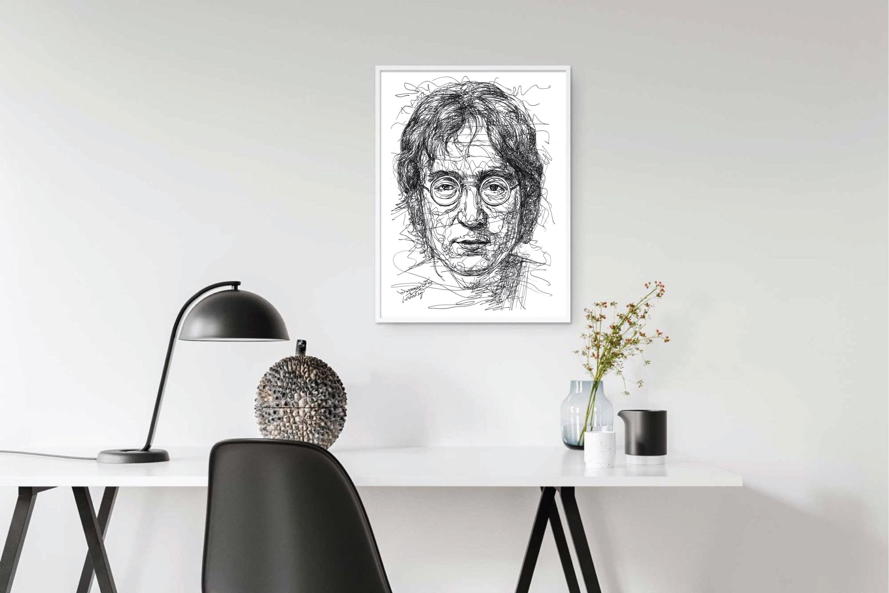 Printable Instant Download, John Lenen, DIGITAL Downloadable, Black ...