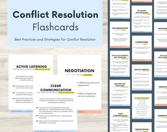 Conflict Resolution Flashcards for Kids Social Skills Development ...