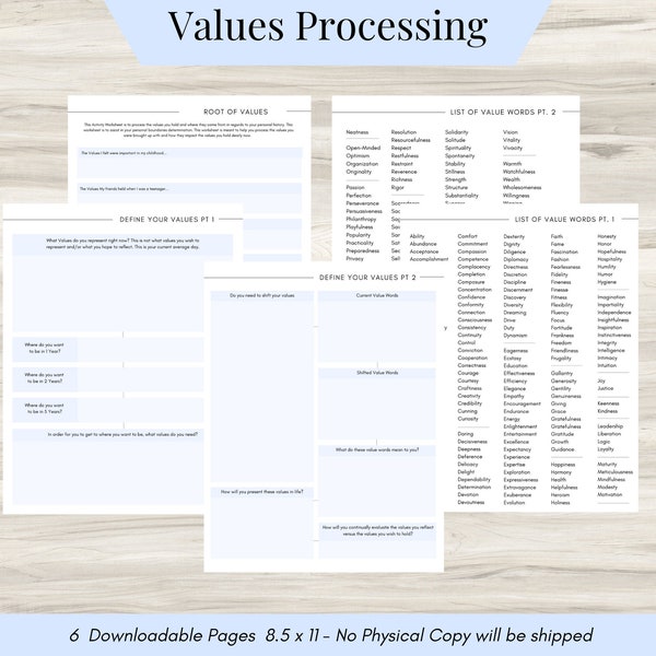 Discover Your Core Values Workbook Pastel Design Includes Exercises and ...