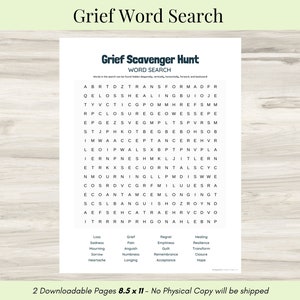 Emotion Word Search, Therapy Word Search Scavenger Hunt, Therapy Tools ...