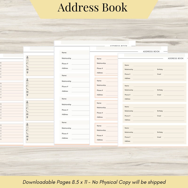Address Book - Etsy