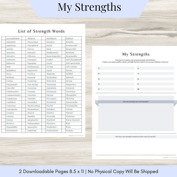 Personal Development Worksheet - Etsy