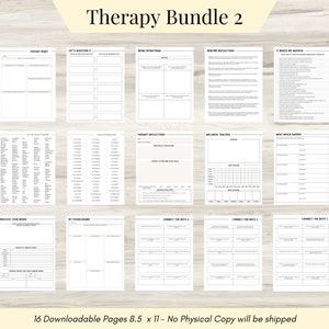 Therapy Journal Worksheets 2, Digital Mental Health Pages, Daily Self ...