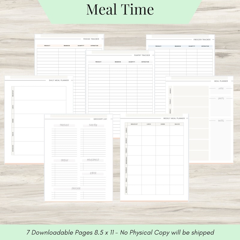 Meal Planner Journal - Etsy