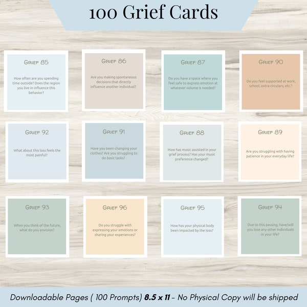 Grief Journal Printable Bereavement Therapy Grief and Loss Memory ...
