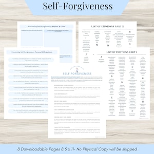 Self-forgiveness Journal: Mental Health Workbook (PDF Download) - Etsy