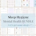 Sleep Hygiene Mental Health Bundle, Mental Health Worksheets, Sleep ...