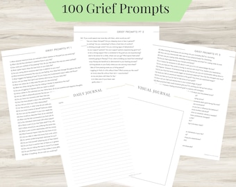 Grief Thought Processing Journal Pages for Daily Self Care, Mental ...