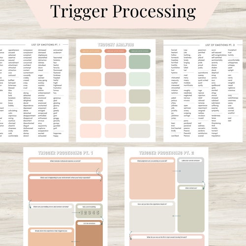 Trauma Processing Journal Pages Daily Self Care Mental - Etsy
