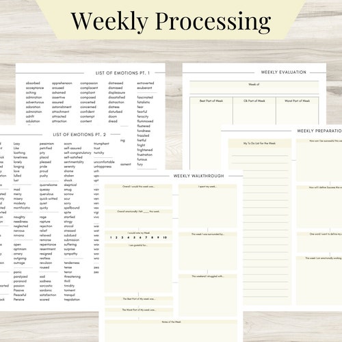 Grief Thought Processing Journal Pages for Daily Self Care - Etsy