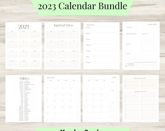 Monthly Planner Printable December 2023 Printable (Download Now) - Etsy