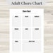 Adult Chore Chart, Productivity Chart for Families, Adults, & Kids ...