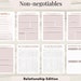 Non-negotiables in a Relationship Relationship Worksheets - Etsy