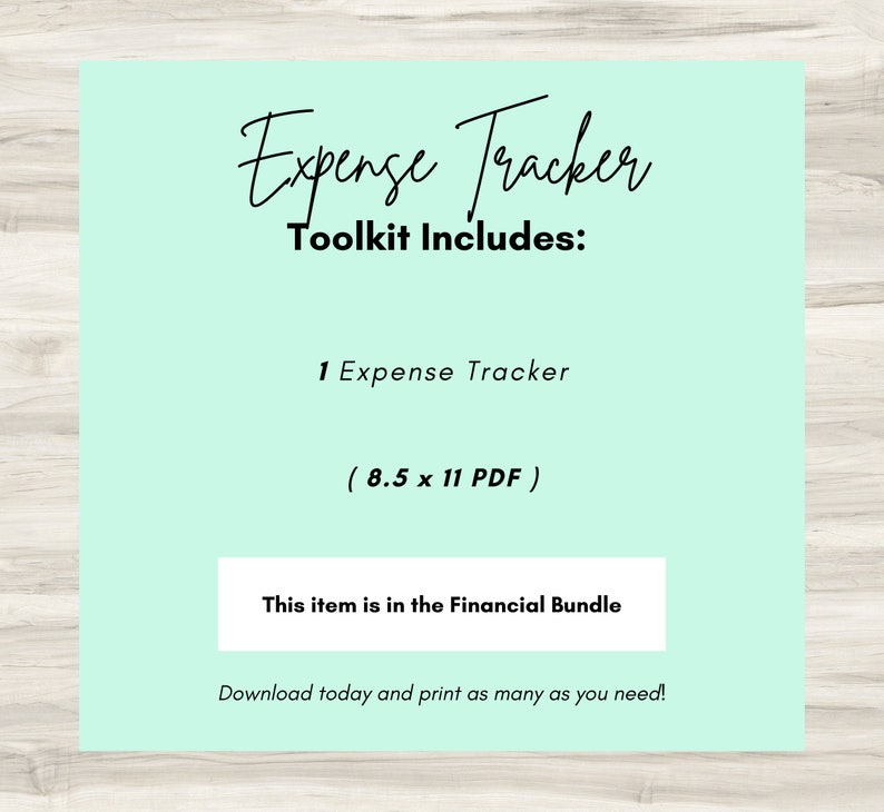 Printable Expense Tracker: Bill, Debt, Spending (PDF) - Etsy