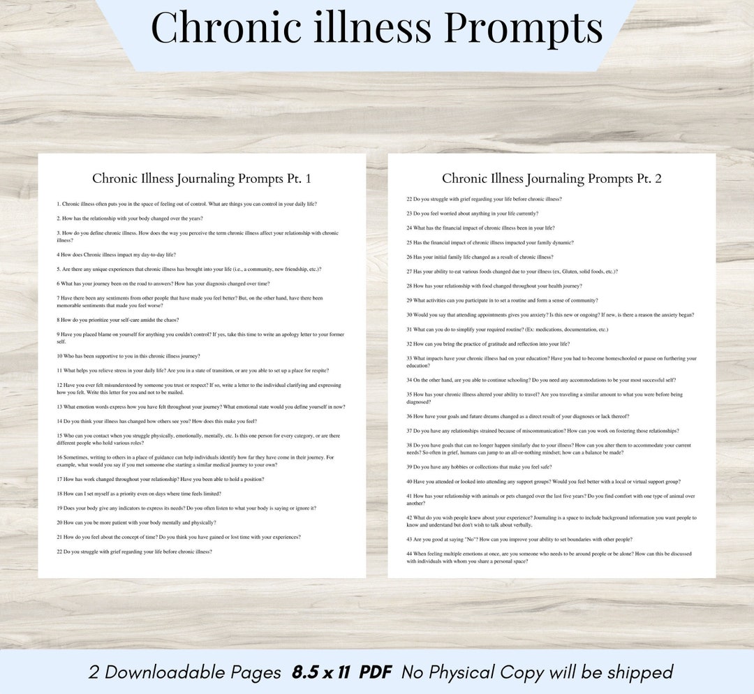 Chronic Illness Reflection Journal: 44 Prompts for Self-discovery and ...
