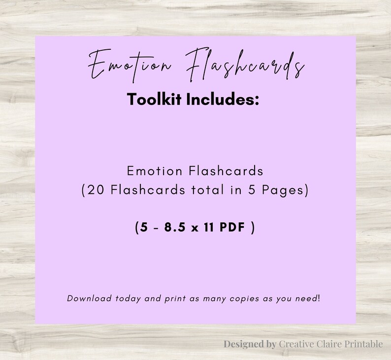 Emotion Flashcards Emotion Poster Therapy Office Decor - Etsy